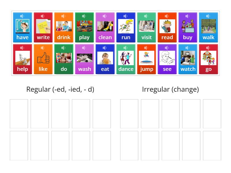 Regular and Irregular verbs - Group sort