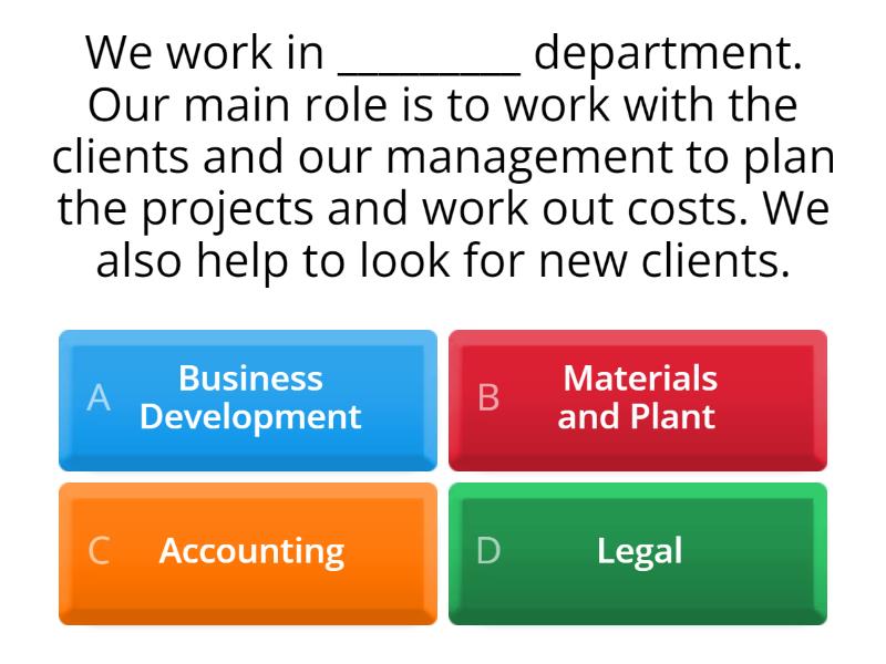 REVISION UNIT 1 - TEAMWORK - Quiz