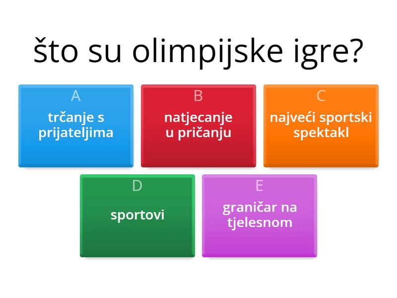 Moderne olimpijske igre - Quiz