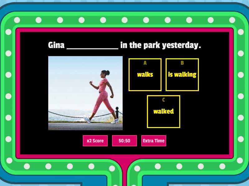 Simple Past Tense - Gameshow quiz