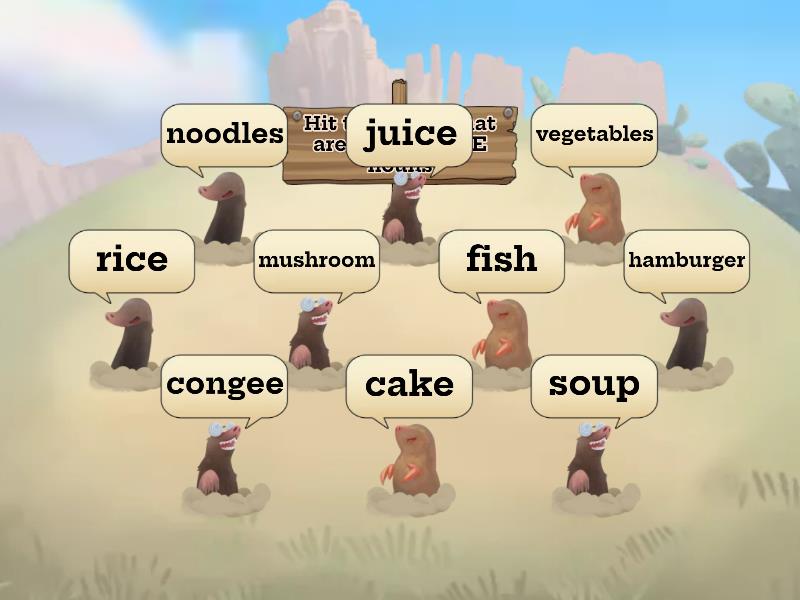 Countable nouns - Whack-a-mole