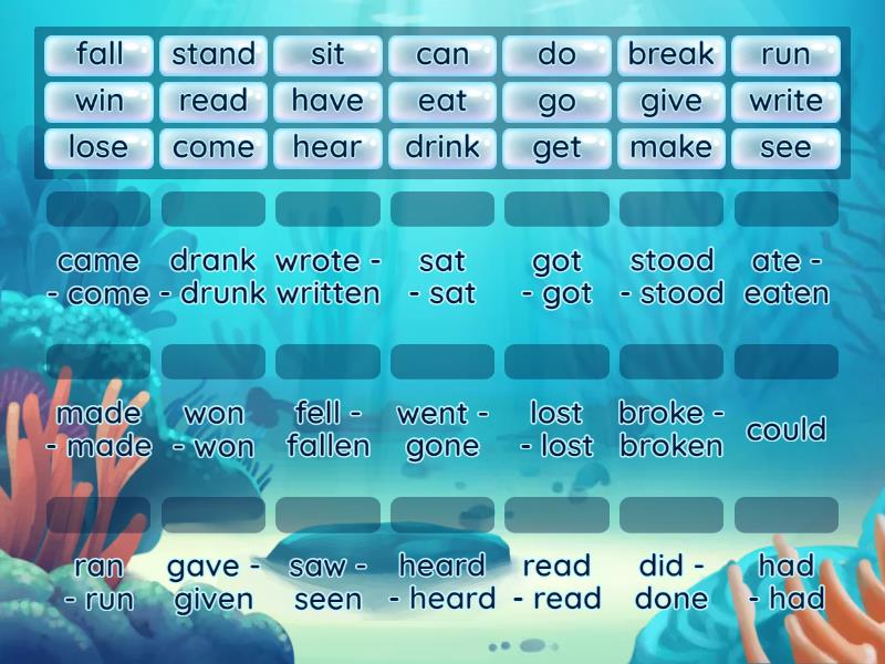 Irregular verbs 3 forms Starlight 4 mod 8 - Match up
