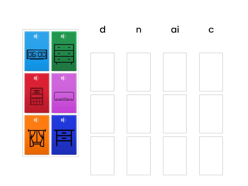 2.32 Bedroom Furniture Sound Sort - Group sort