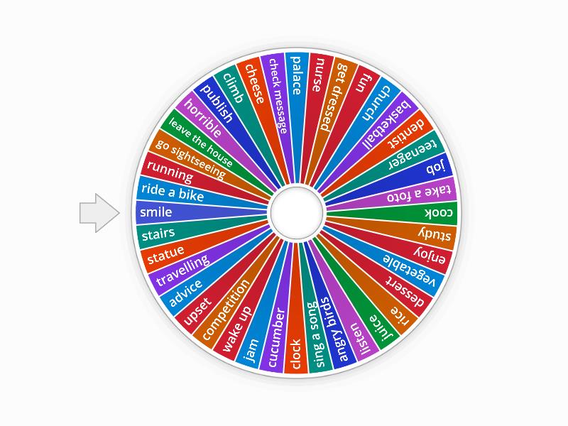 Mix vocabulary - Spin the wheel