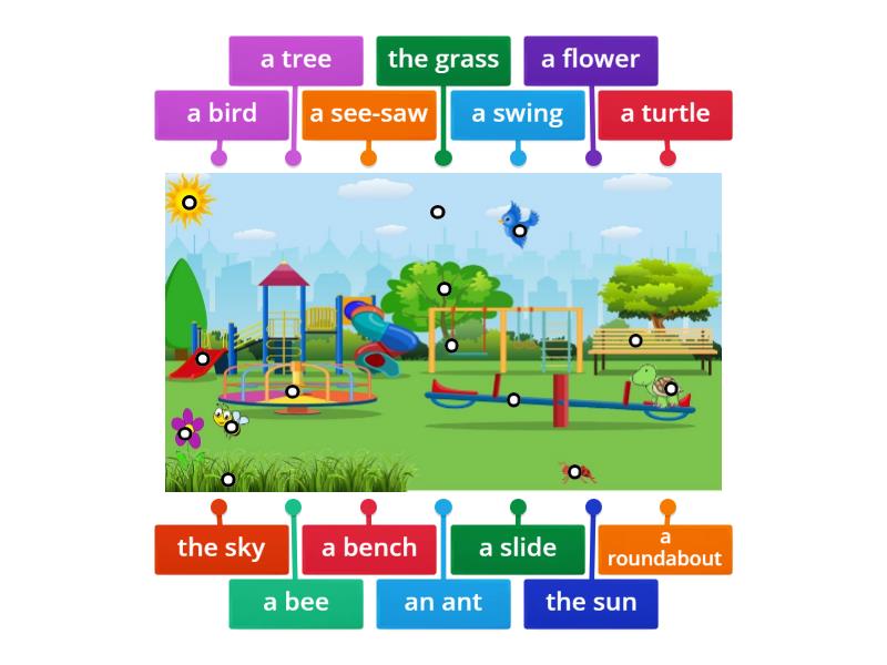 In the park - Labelled diagram