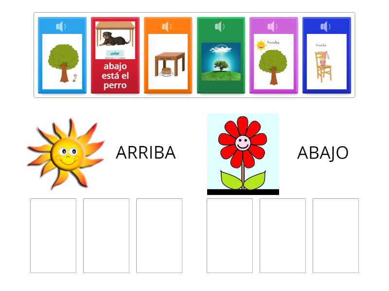 NOCIONES ESPACIALES ARRIBA/ABAJO - Group sort