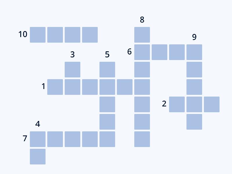 Participe passé - mots croisés - Crossword