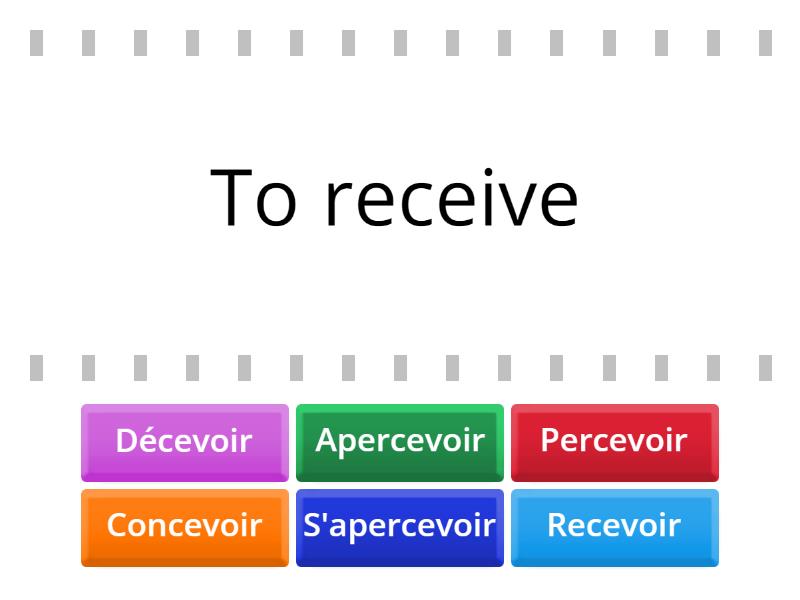 Verbs ending in -cevoir (part 1) - Find the match