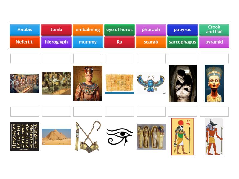 Ancient Egypt vocabulary KINDERGARTEN - Match up