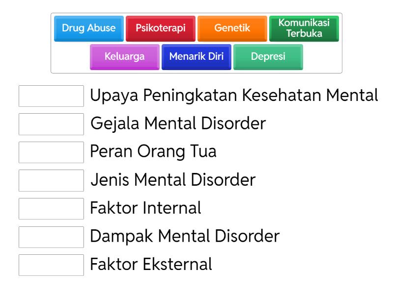 Mental Disorder - Match up