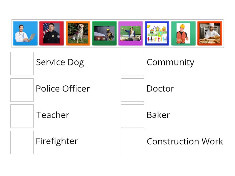 Community Helpers - Match up