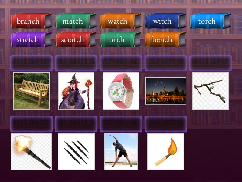 Level 3.2 Phonics | rch nch tch - Match up