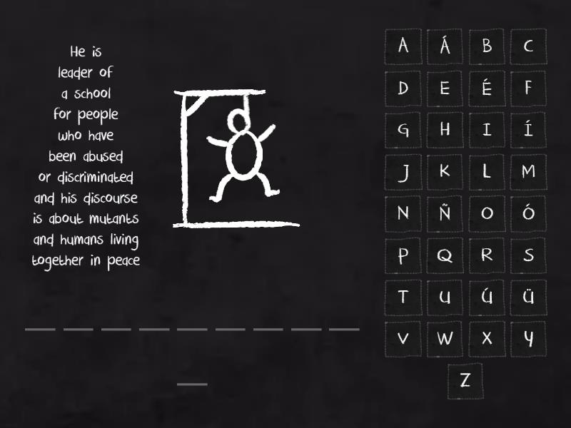 Guess the character with the following characteristics - Hangman