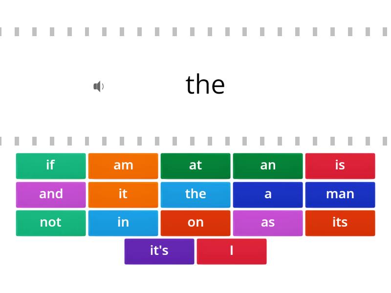 UFLI HFW: Practice: Lesson 012 - Find the match