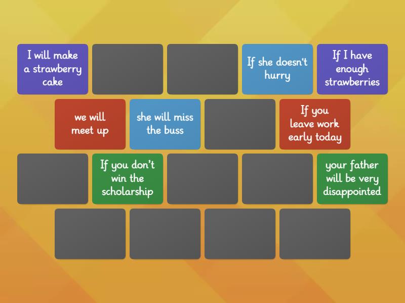 The First Conditional - Matching pairs