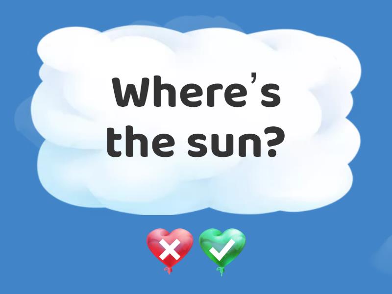 Weather riddles - Flash cards