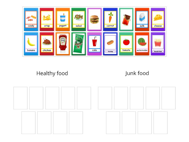 Healthy vs Junk food - Group sort