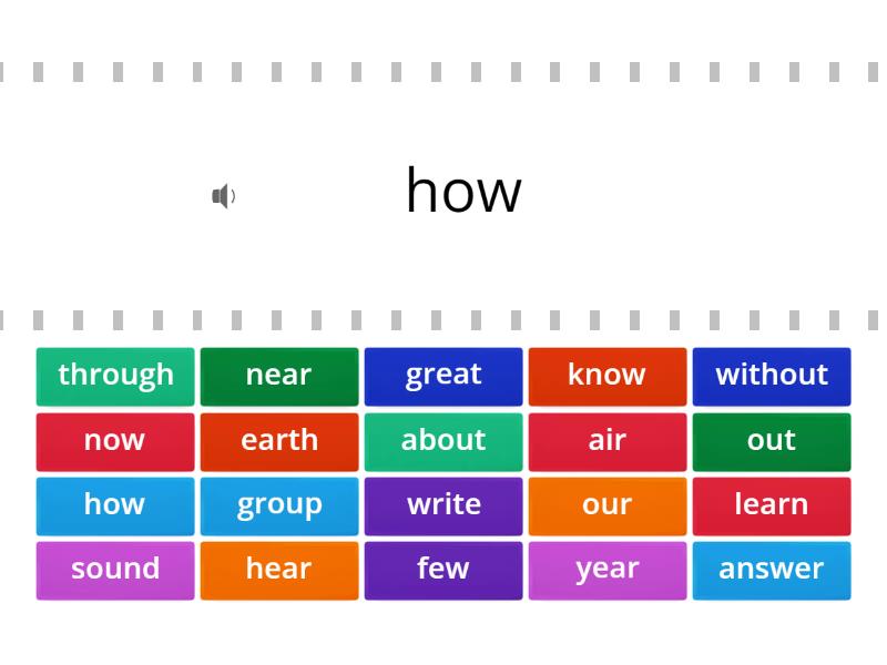UFLI HFW: Practice: Lesson 115 - Find the match