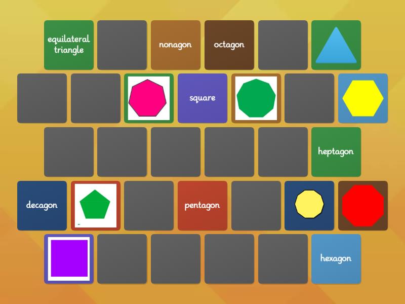 Match the 2D shapes - Matching pairs
