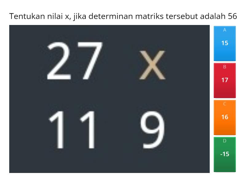 Matriks Kelompok 5 (XI-5) - Quiz