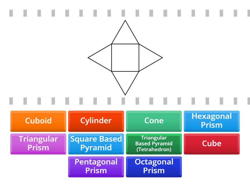 3D Shapes & Their Nets. . - Find the match
