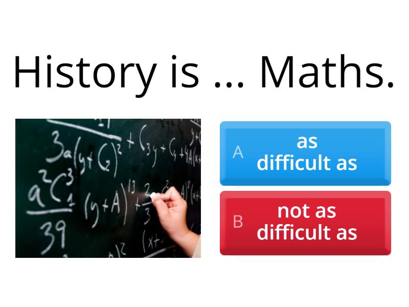 Comparatives as... as / not as ... as - Quiz