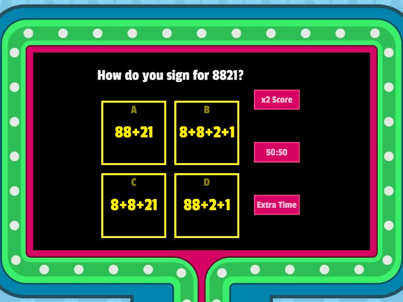 4 digits Number Practice - Gameshow quiz