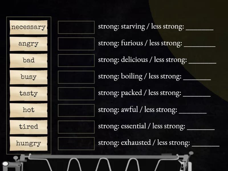 INTENSIFYING ADVERBS - Match up