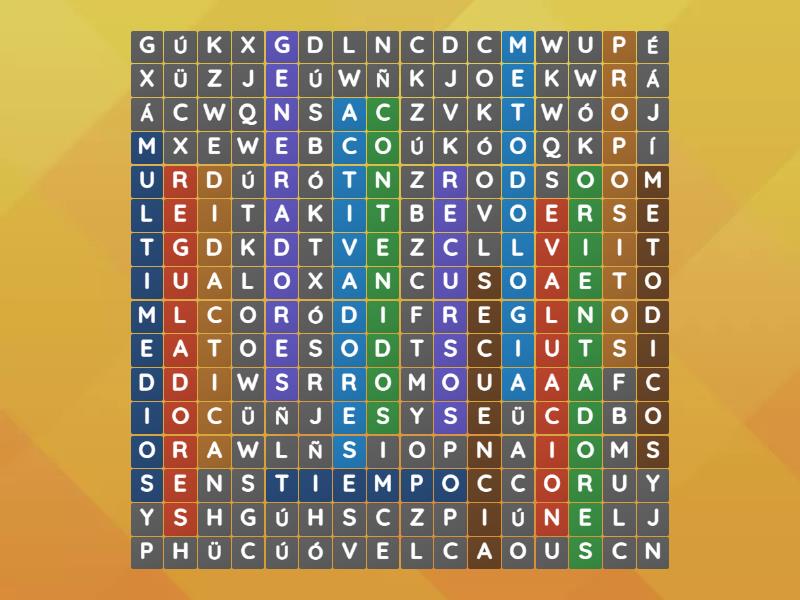 DESCUBRE LOS ELEMENTOS CURRICULARES - Wordsearch