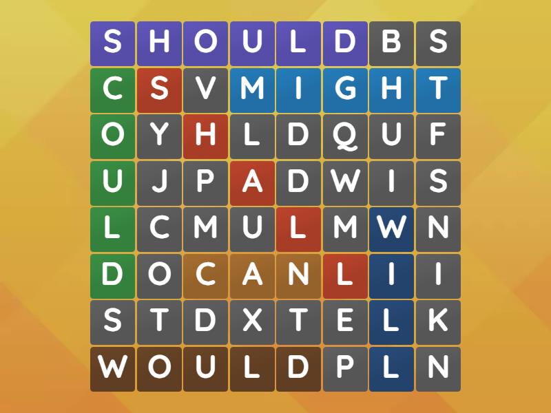 Modal verbs - Wordsearch