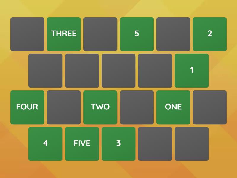 Numbers 4° BL - Matching pairs