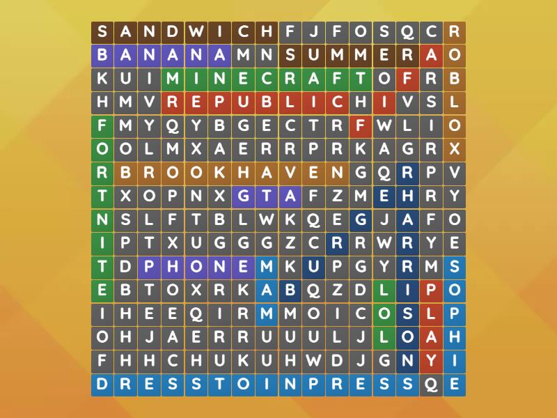 gaming words - Wordsearch
