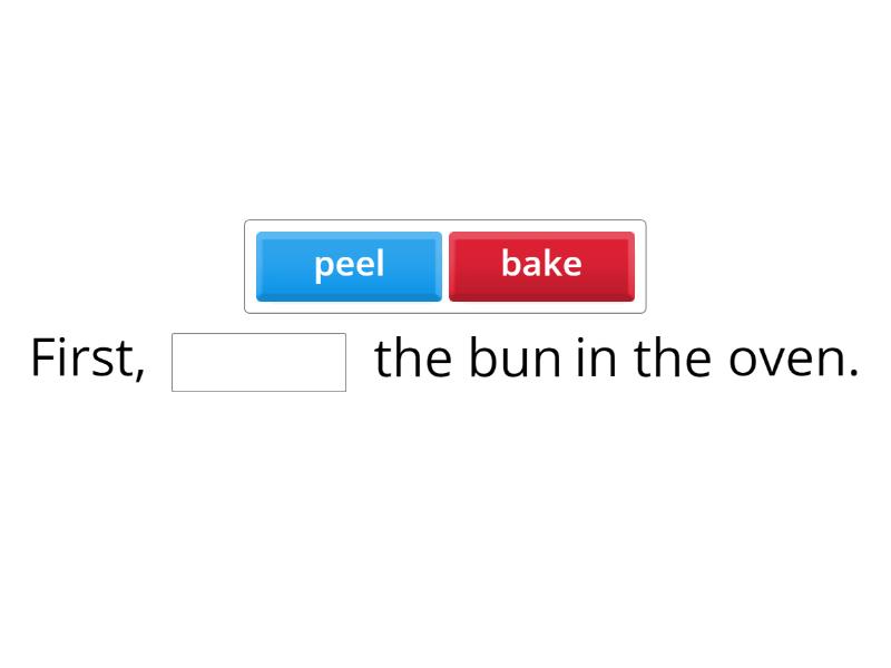 Writing a Recipe - Complete the sentence