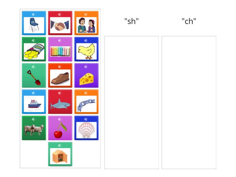 Phonics "sh"or"ch" - Group sort