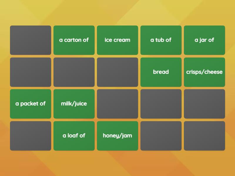 Food containers - Matching pairs