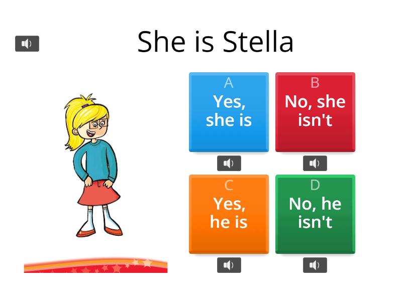 Yes, he/she/it is - No , he/she/it isn't Unit 1 Kid's Box 1 characters ...