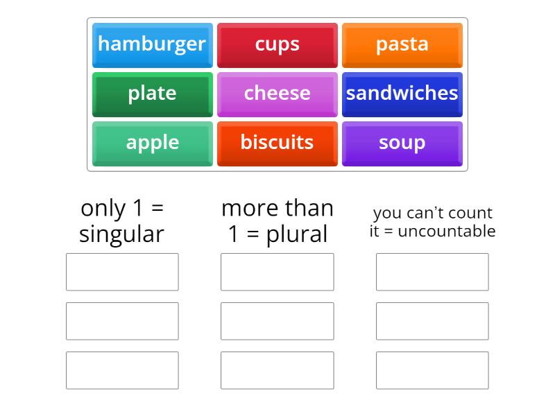 GC3A - UNIT 4 - Choose the words in the correct place. - Group sort