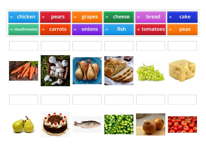 NEA 2 food. - Match up