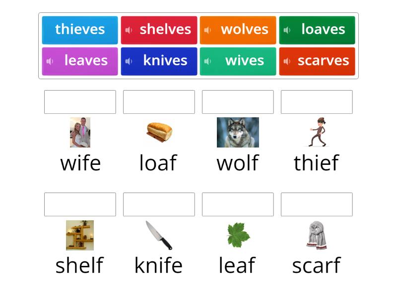 Plurals -f/-fe=ves - Match up