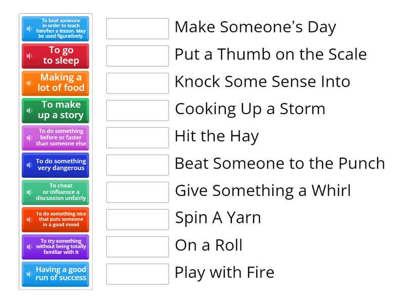 Idioms Set A HOZ - Match up