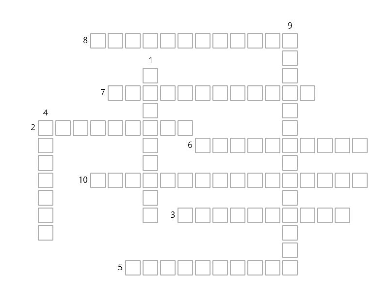 endangered species Grade 6 - Crossword