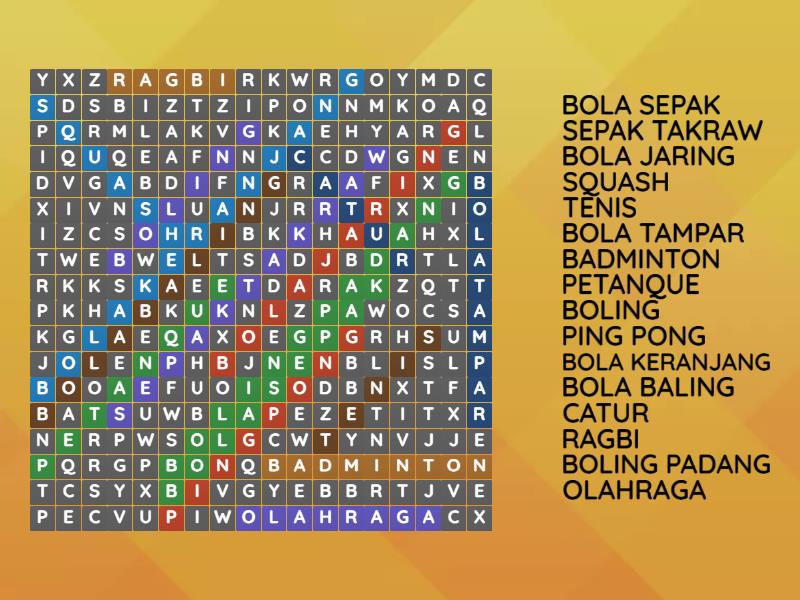KUIZ KOKURIKULUM PPKI - Wordsearch