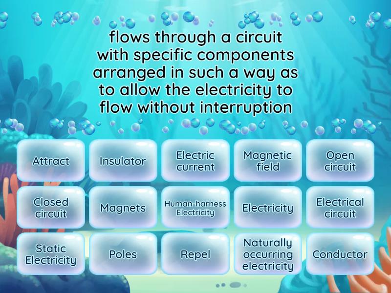 Circuits and Magnets Vocabulary - Find the match