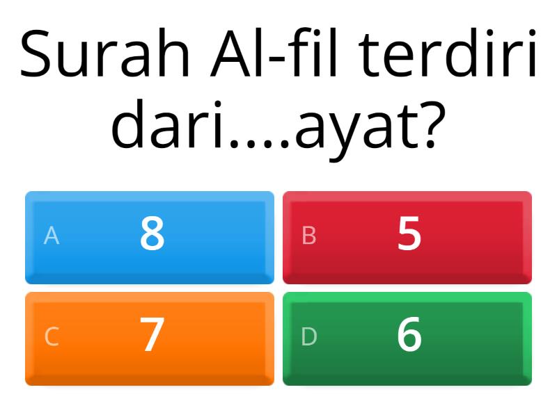 Soal PAI materi surah al-fil - Quiz