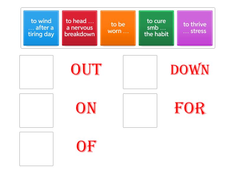 Insert prepositions - Match up