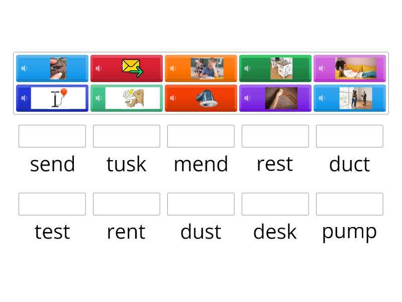 Phonics phase 4 - final clusters 3 (sets 1-4) - Match up