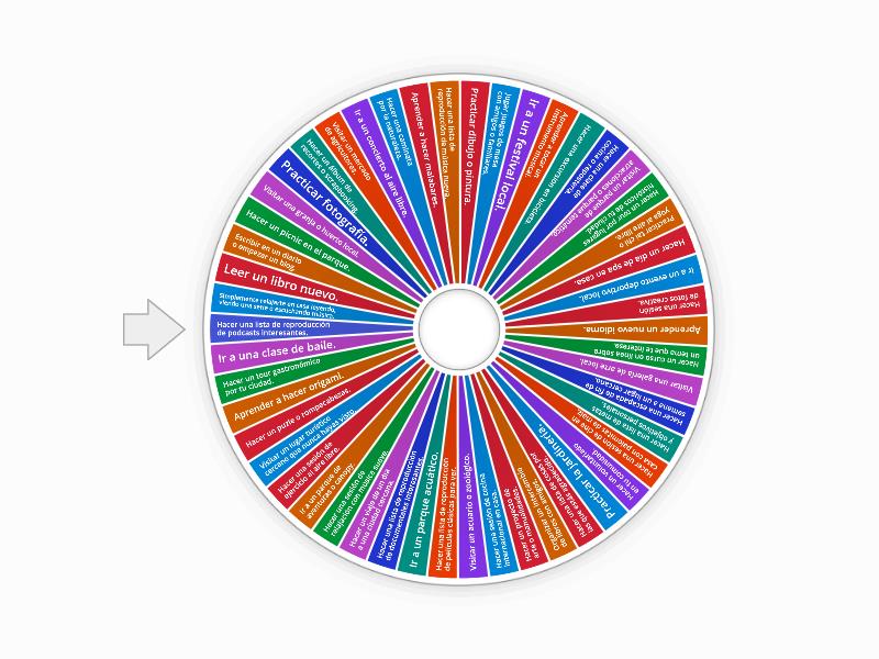 cosas que puedo hacer en mi tiempo libre - Spin the wheel