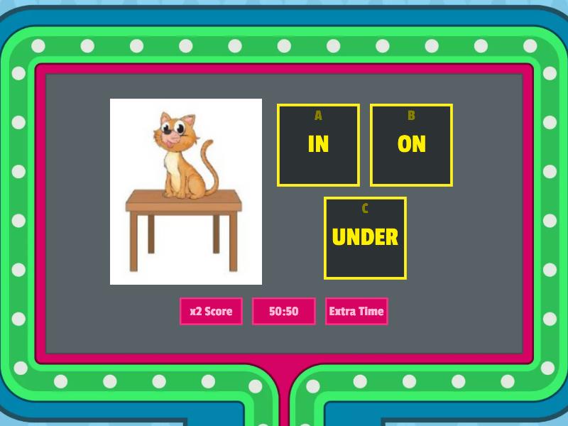 IN- ON- UNDER - Gameshow quiz
