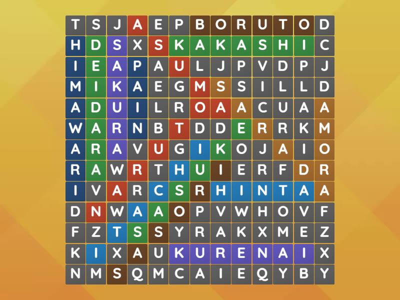 Caça naruto - Wordsearch