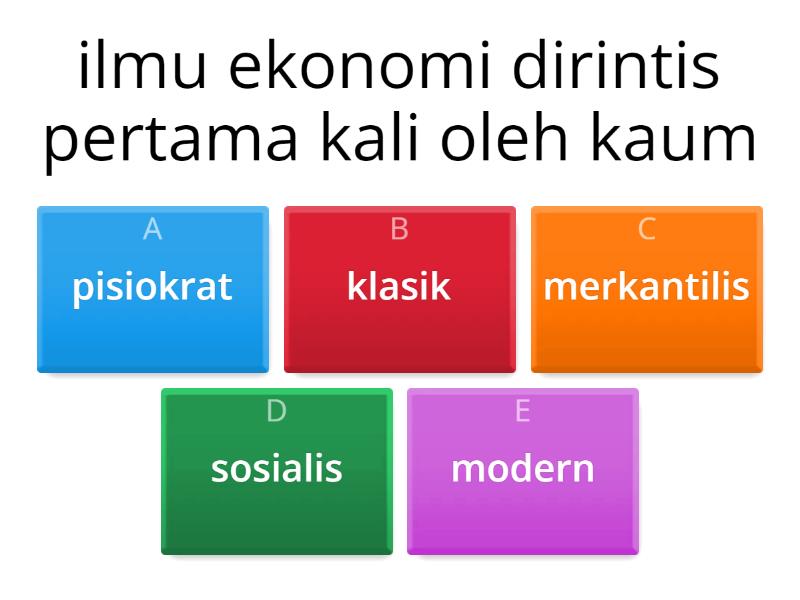 Konsep Dasar Ilmu Ekonomi - Quiz Konsep Dasar Ilmu Ekonomi - Quiz